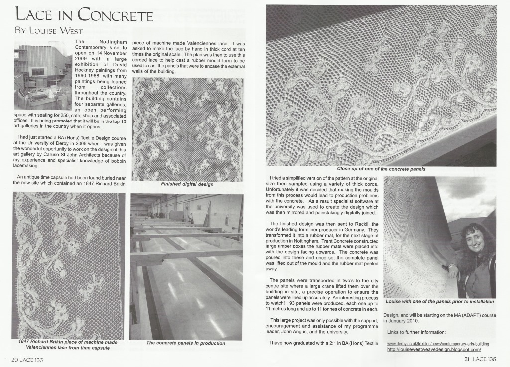 Latest News and Press articles | News and Press | Louise West Lace Design