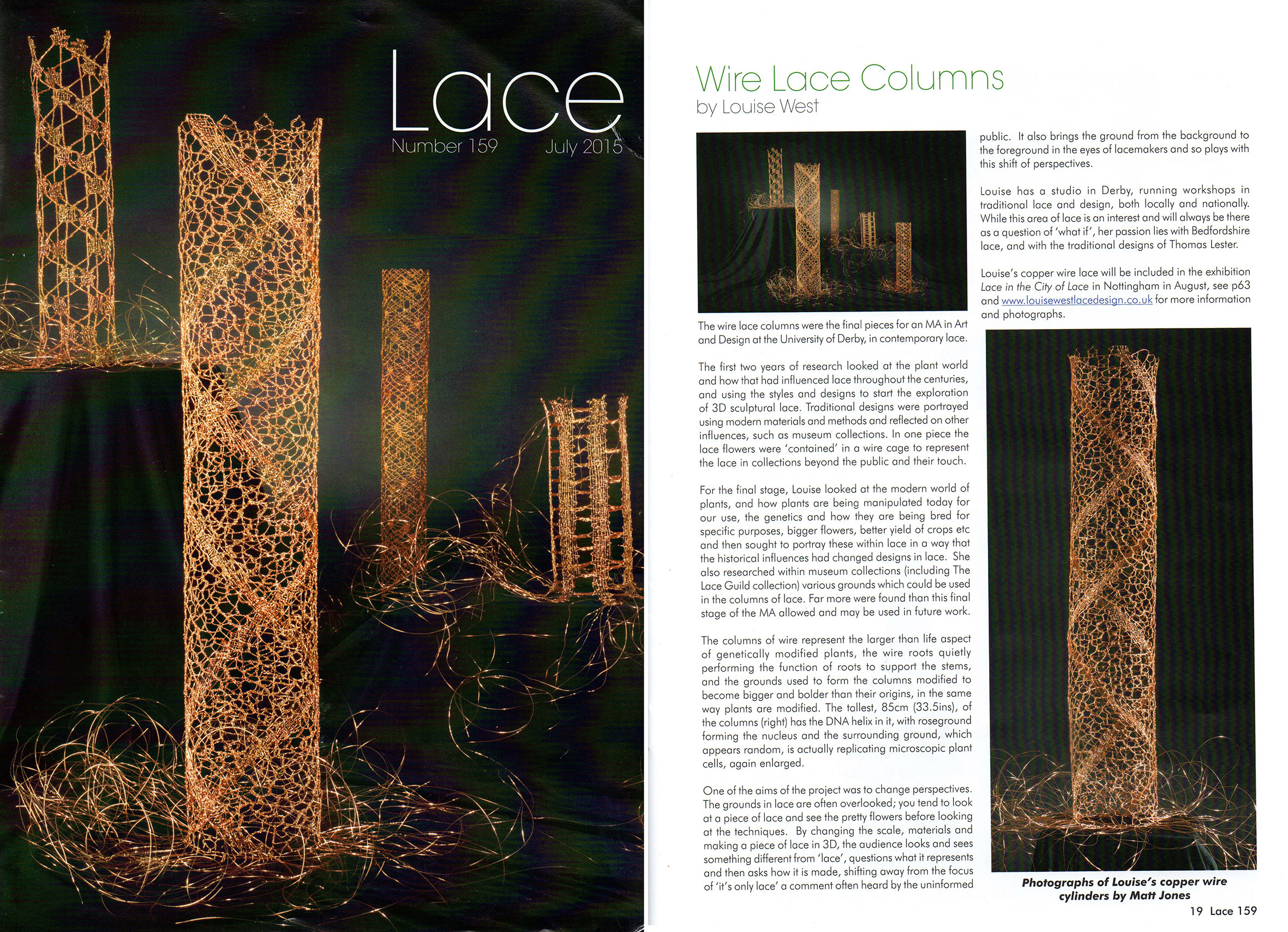 Latest News and Press articles | News and Press | Louise West Lace Design